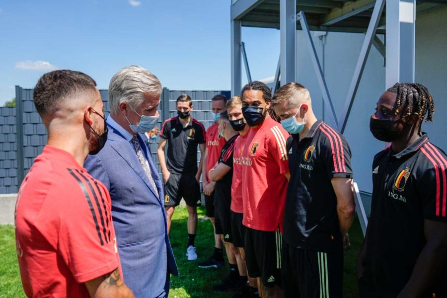 Le roi Philippe rencontre les Diables Rouges avant le coup d'envoi de l ...