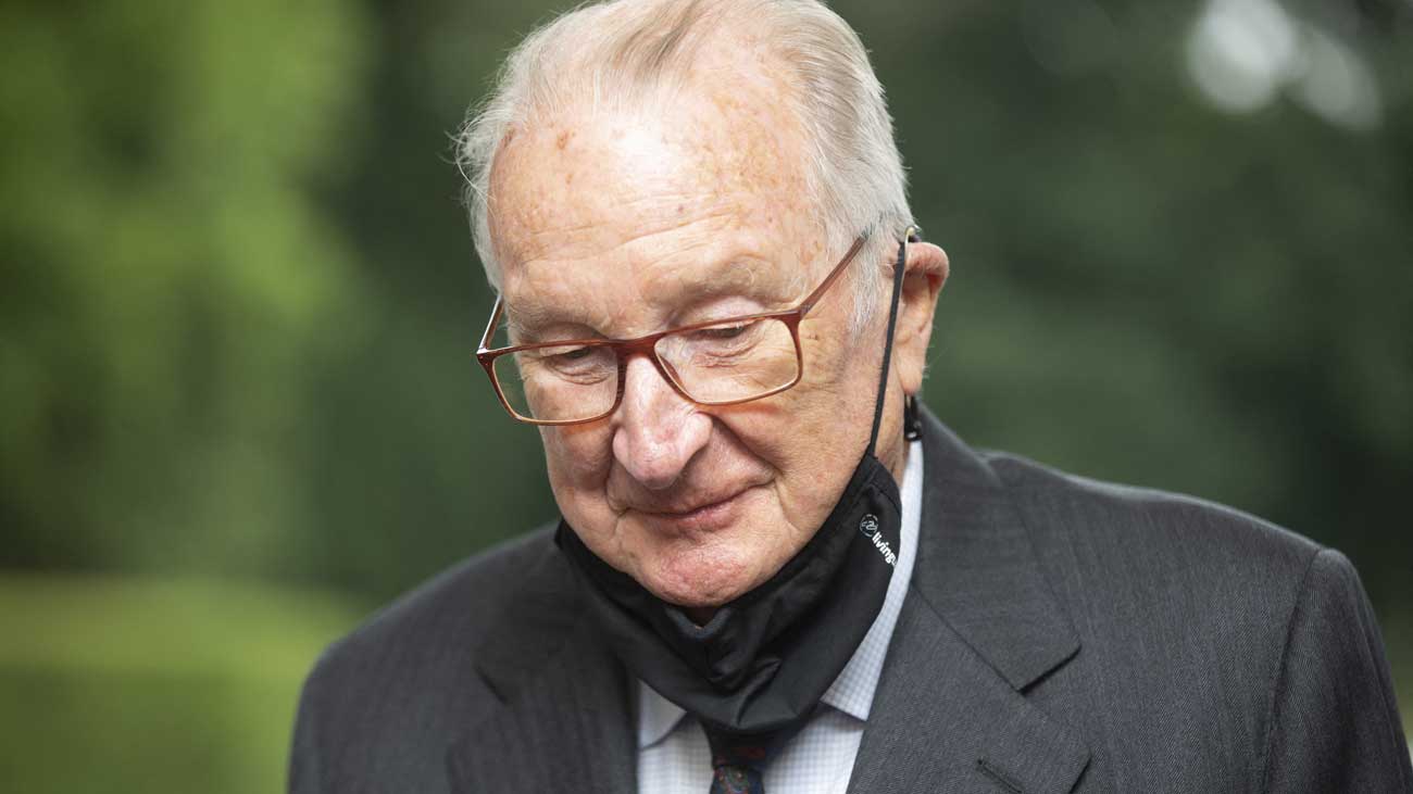 Le roi Albert II a rencontré ses petits-enfants Joséphine et Oscar O'Hare