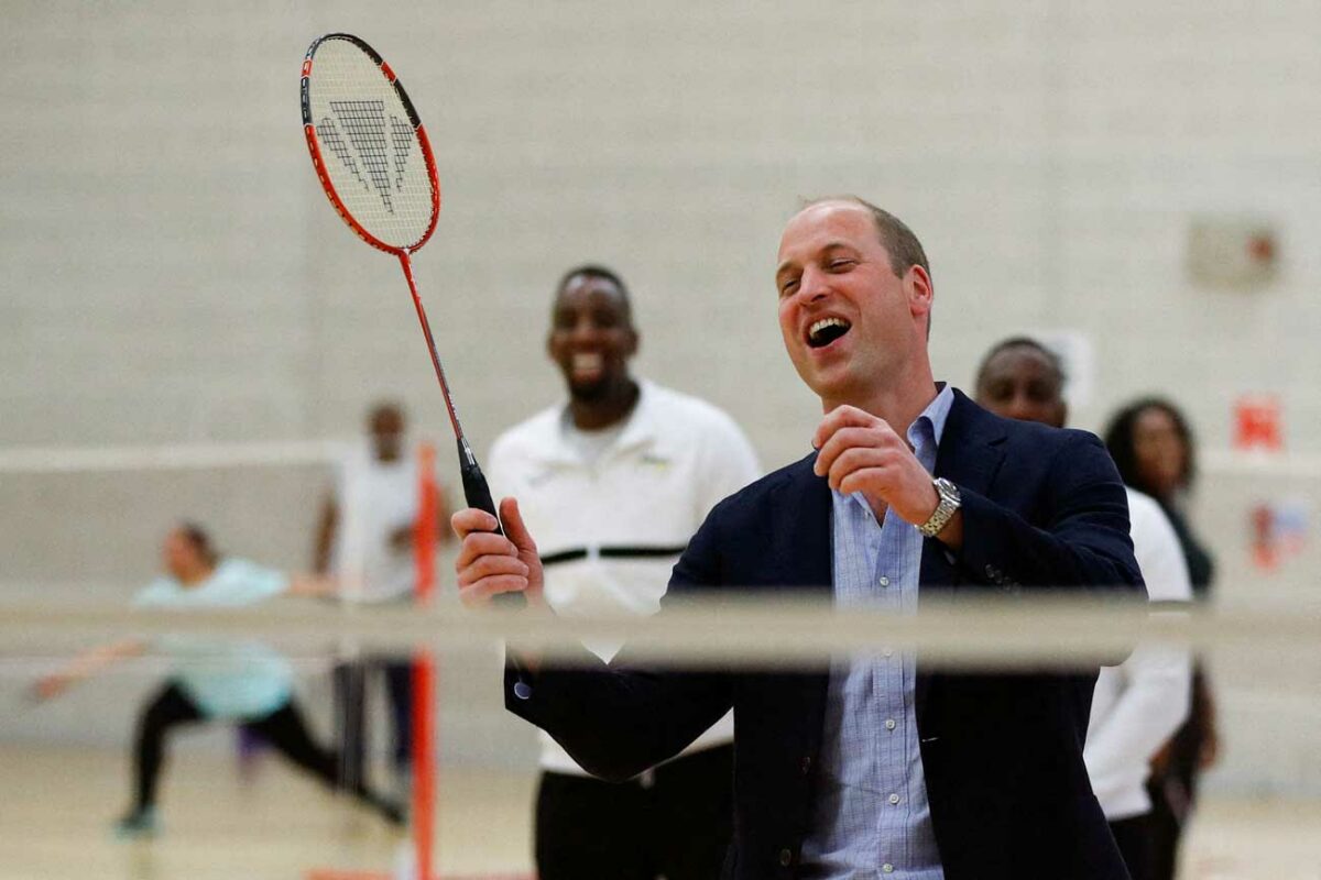 Le prince William joue au badminton à Birmingham