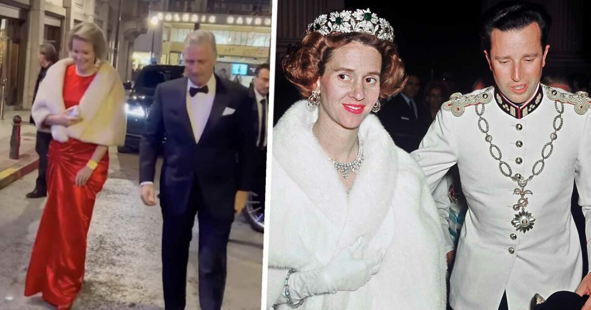 La reine Mathilde porte une fourrure de la reine Fabiola au concert de ...