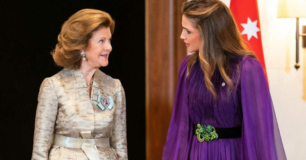 La reine Rania dans une robe orientale sensationnelle au dîner d'État ...