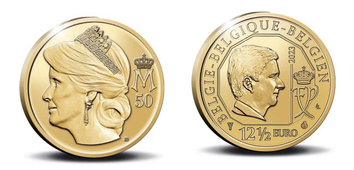 Une photo officielle, un timbre et des pièces en or pour les 50 ans de ...