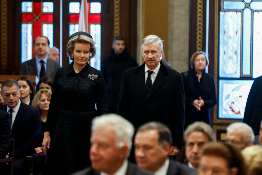 Le roi Philippe et la reine Mathilde aux funérailles du roi Constantin ...