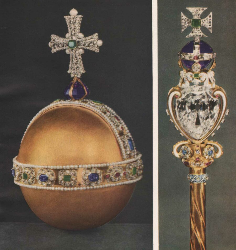 Les regalia utilisés au couronnement de Charles III : des sceptres, des ...