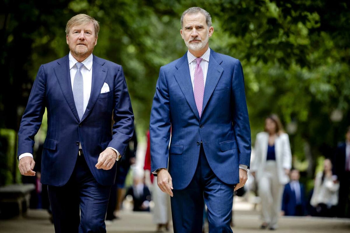 Le roi Felipe déjeune avec le roi Willem-Alexander au Jardin botanique ...