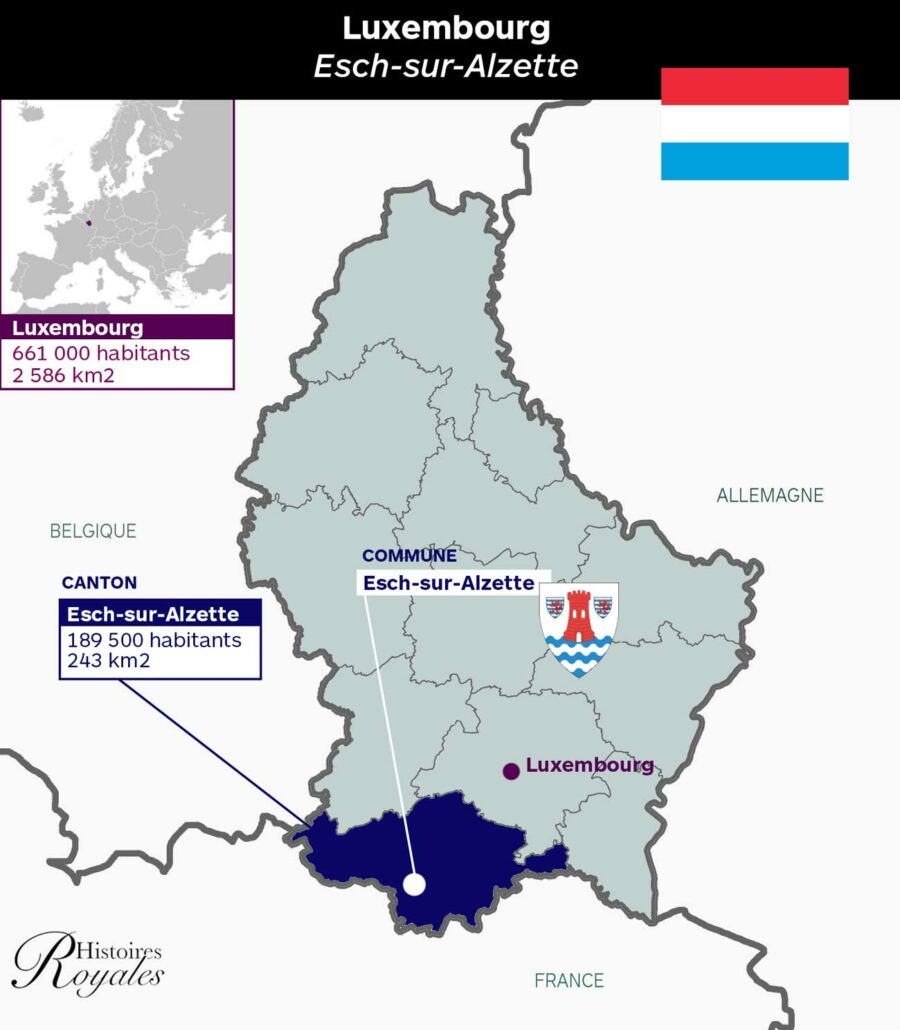 Guillaume et Stéphanie de Luxembourg rayonnants à Esch-sur-Alzette la veille de la fête nationale