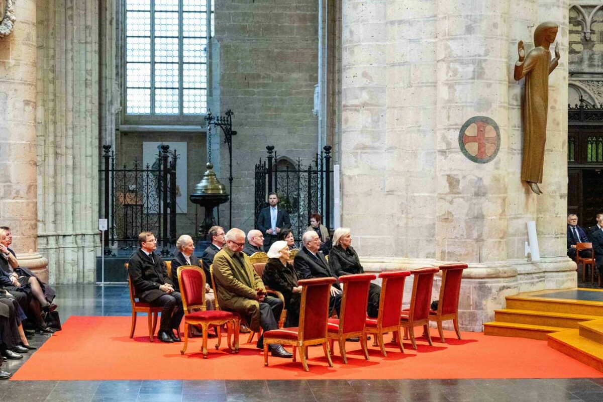 Le roi Albert II et la reine Paola au Te Deum de la Fête du Roi avec la ...