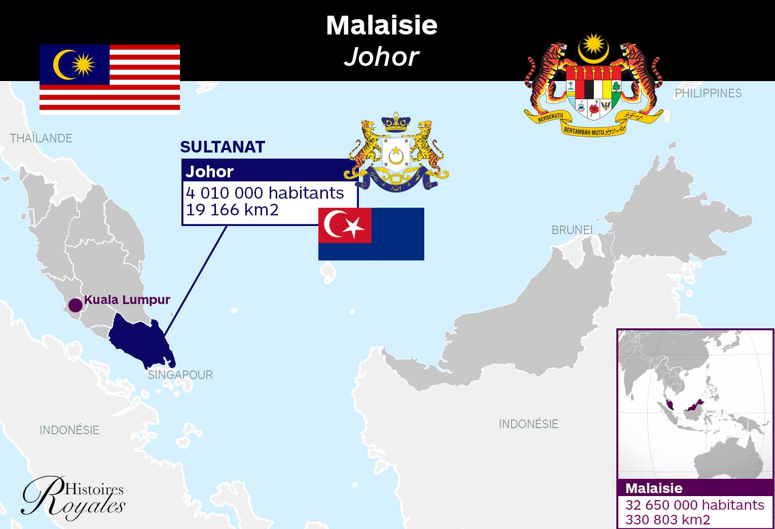 Photo officielle de la nouvelle famille royale de Malaisie