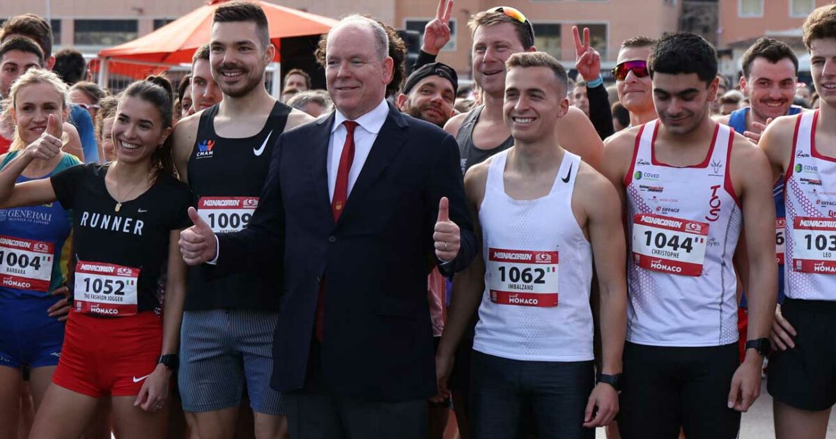 Le prince Albert II de Monaco au festival de la course à pied