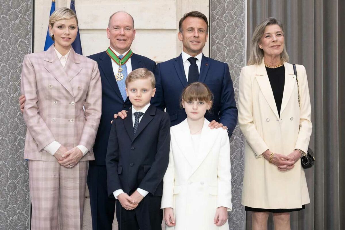 Jacques et Gabriella de Monaco reçus par Emmanuel Macron à l'Élysée ...
