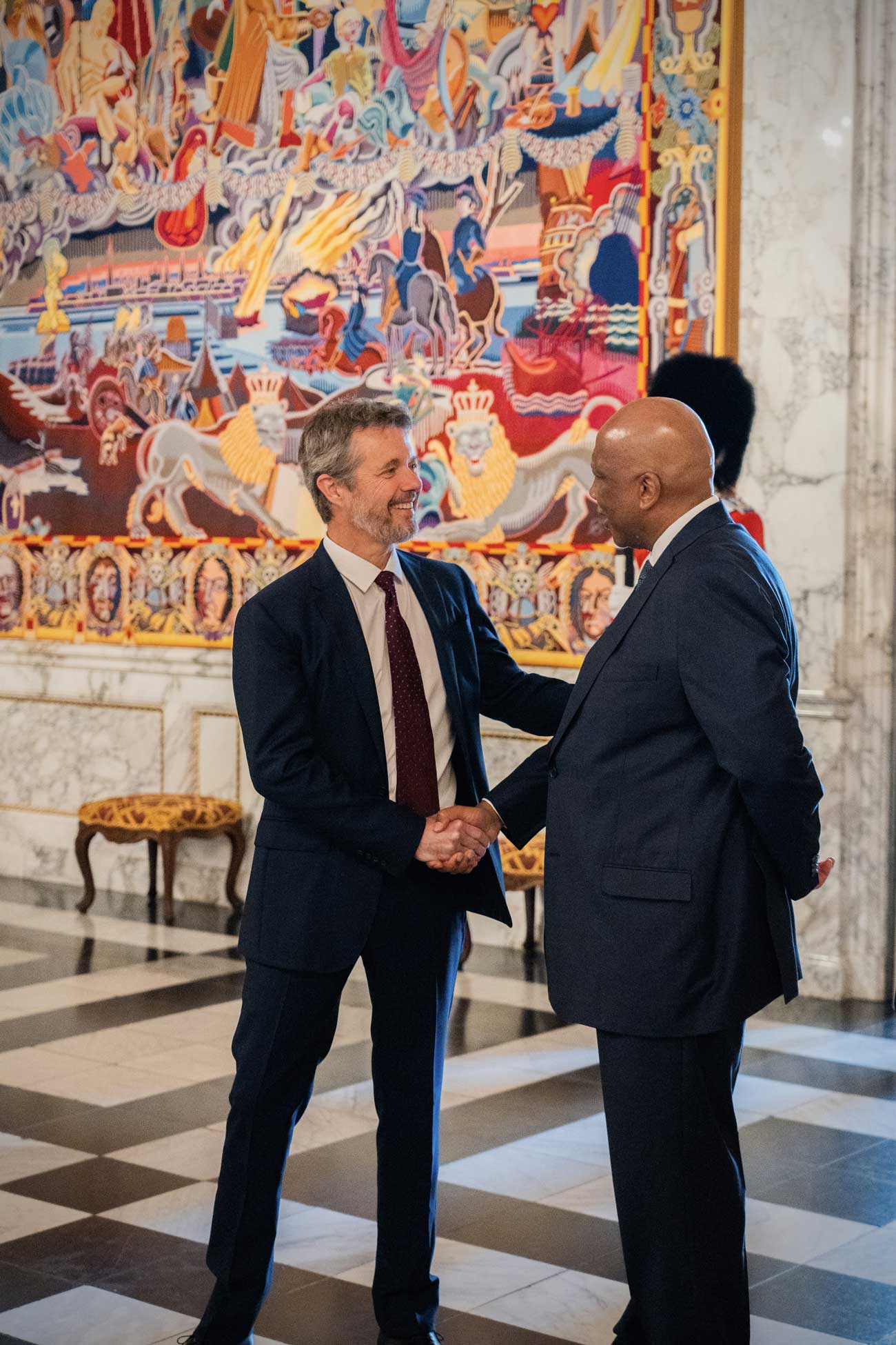 Le roi Frederik X reçoit le roi Letsie III à Christiansborg