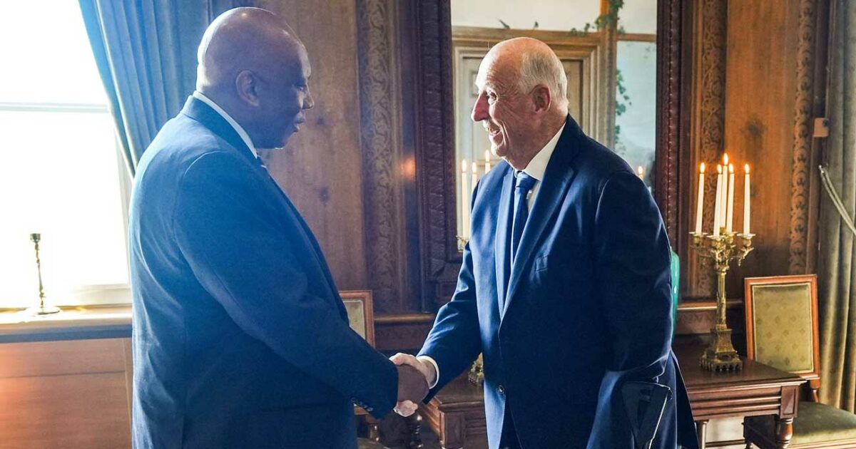 Le roi Harald V reçoit le roi Letsie III à Oslo
