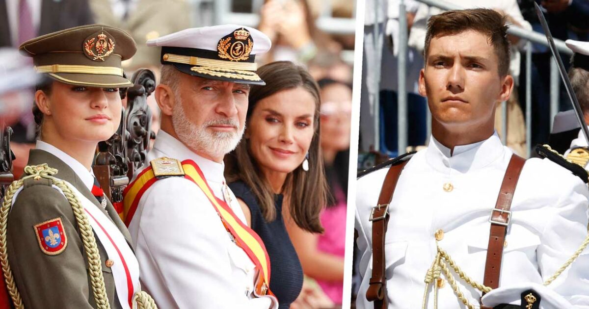 La princesse Leonor présente auprès de son cousin Pedro avant de fréquenter ensemble l'École navale