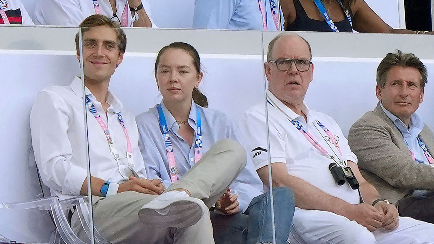 Le prince Albert II, son fils Alexandre et la princesse Alexandra aux ...