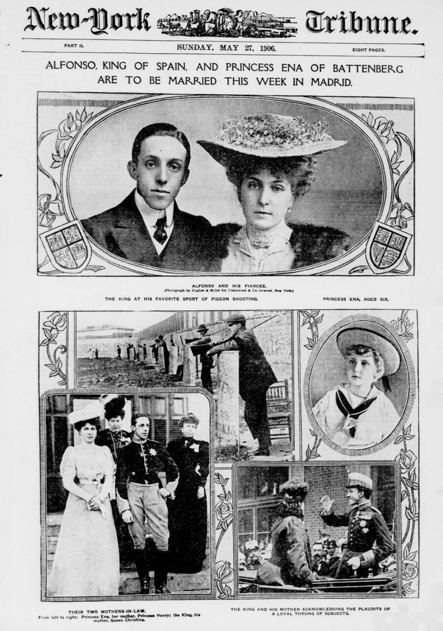 La reine Ena et le roi Alphonse XIII fascinent à Cannes