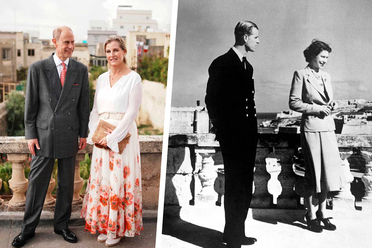 Le prince Edward reproduit une photo de ses parents, Elizabeth II et ...