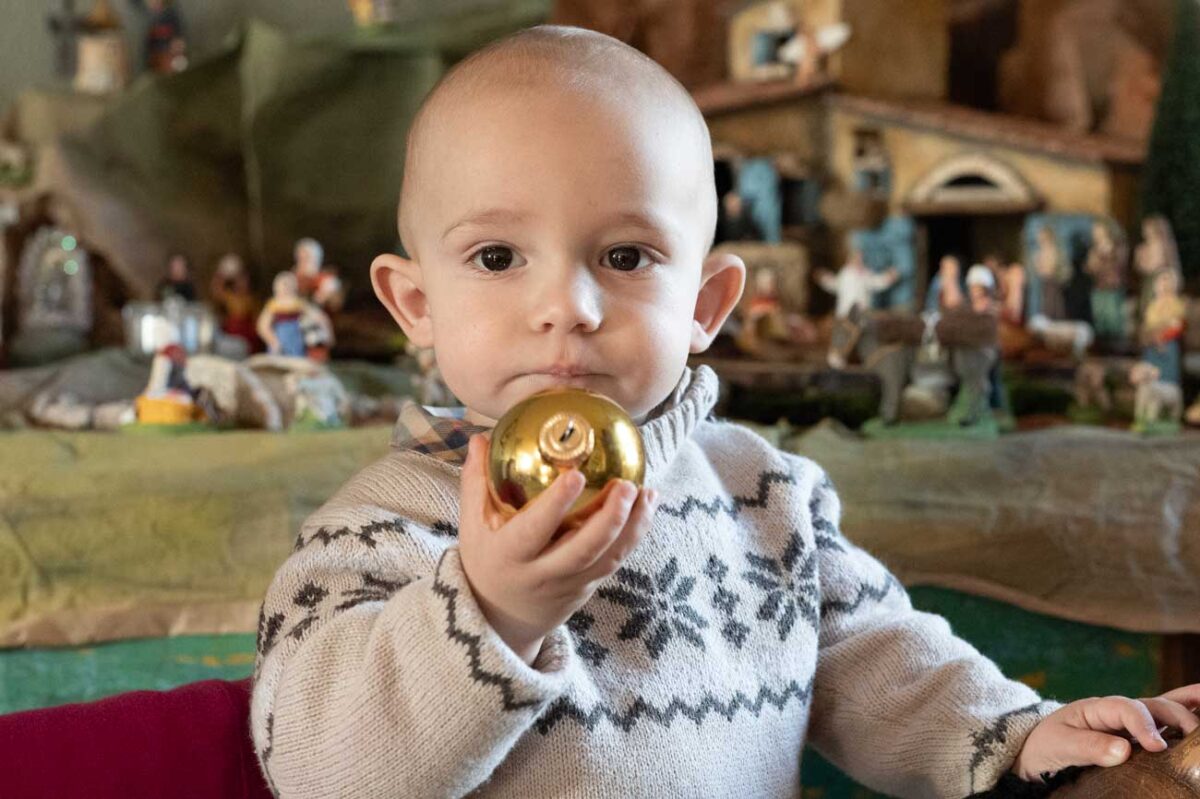 La famille royale de France réunie autour de la crèche pour le premier ...