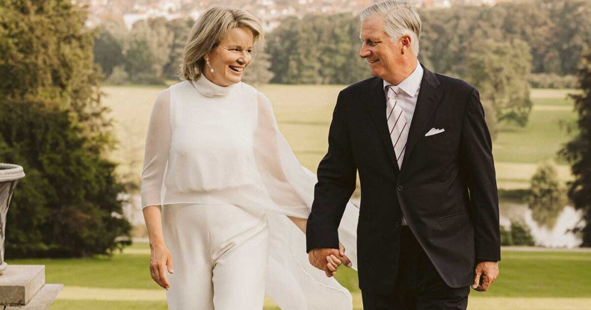 Les photos symboliques de la reine Mathilde en blanc pour ses noces d ...