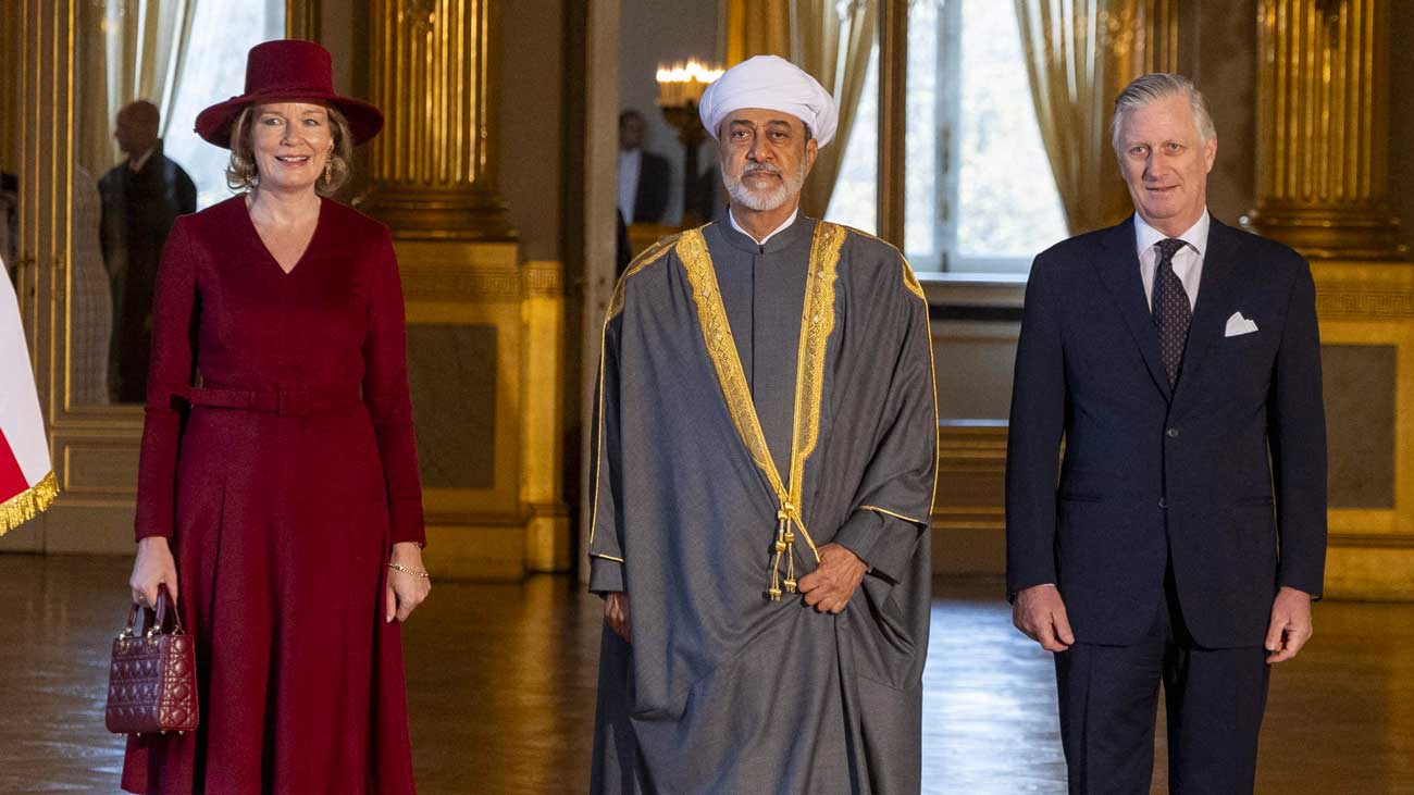 Le roi Philippe et la reine Mathilde accueillent le sultan d'Oman en ...