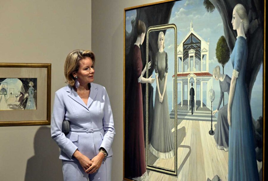 La reine Mathilde visite l'exposition consacrée à Paul Delvaux à Liège