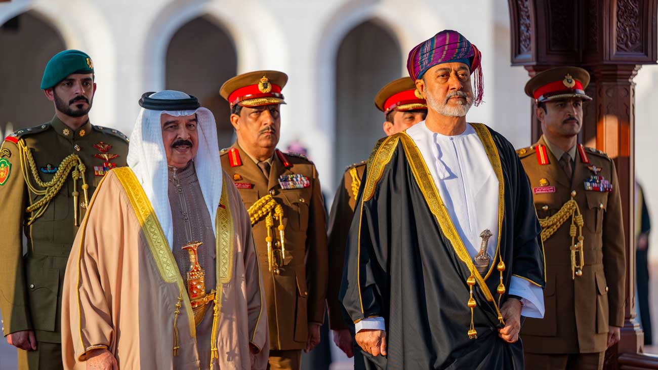 Le roi de Bahrein en visite d'État auprès du sultan d'Oman