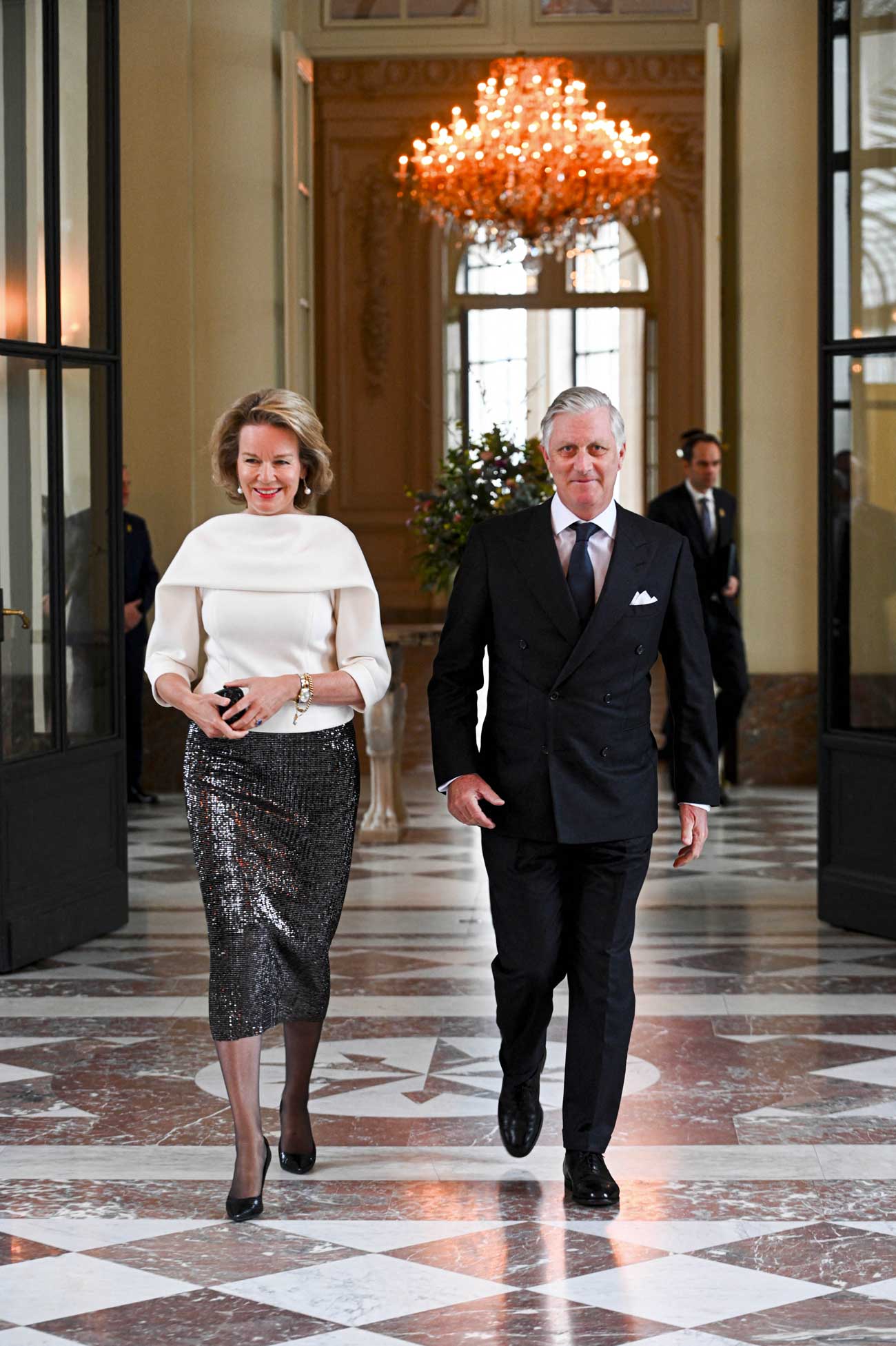 Le roi Philippe et la reine Mathilde reçoivent le corps diplomatique au ...