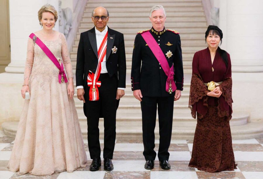 La reine Mathilde porte sa couronne de laurier en l'honneur du ...
