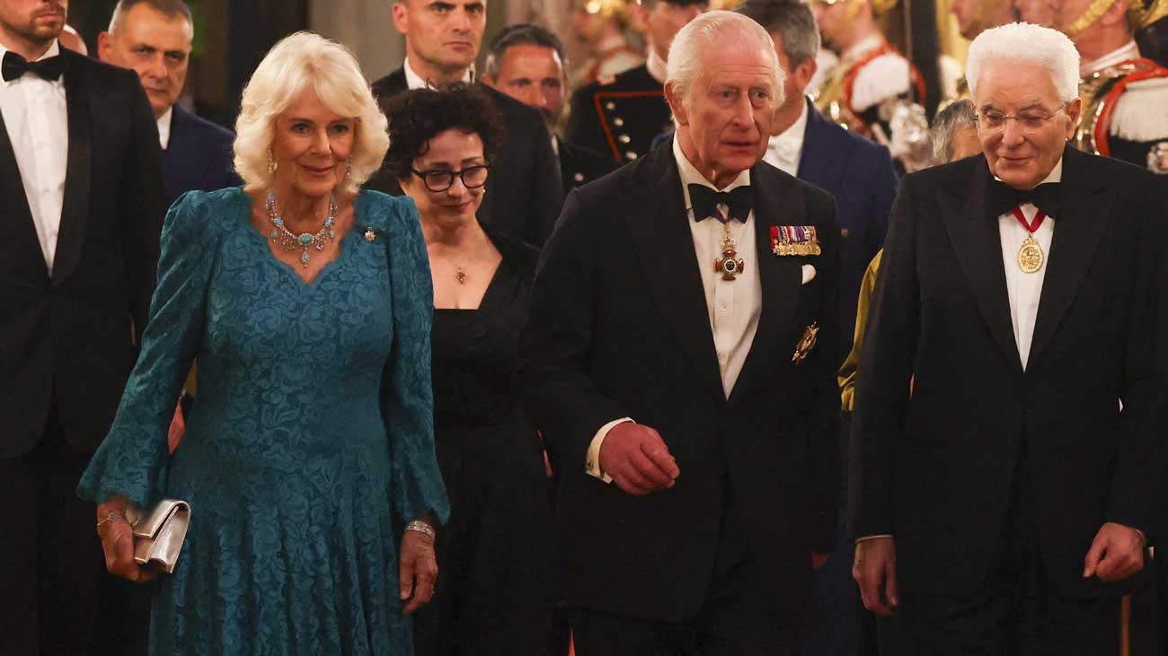 Le roi Charles III et la reine Camilla au banquet d'État à Rome plutôt ...