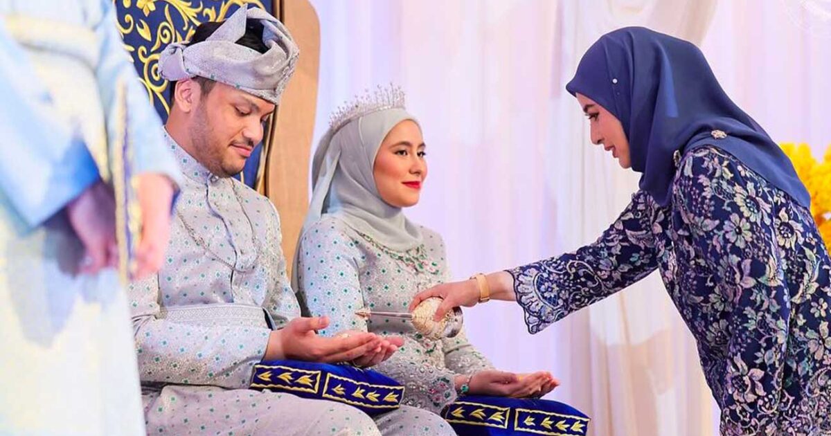 Mariage de la princesse Sarina de Perak en présence de la reine Zarith ...