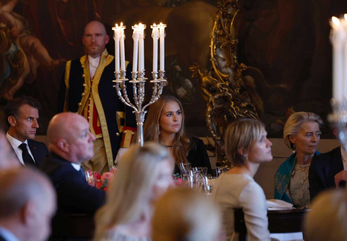 Das erste diplomatische Abendessen von Prinzessin Amalia zwischen ...