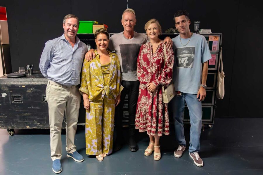 Maria Teresa, Guillaume et Stéphanie de Luxembourg rencontrent Sting ...