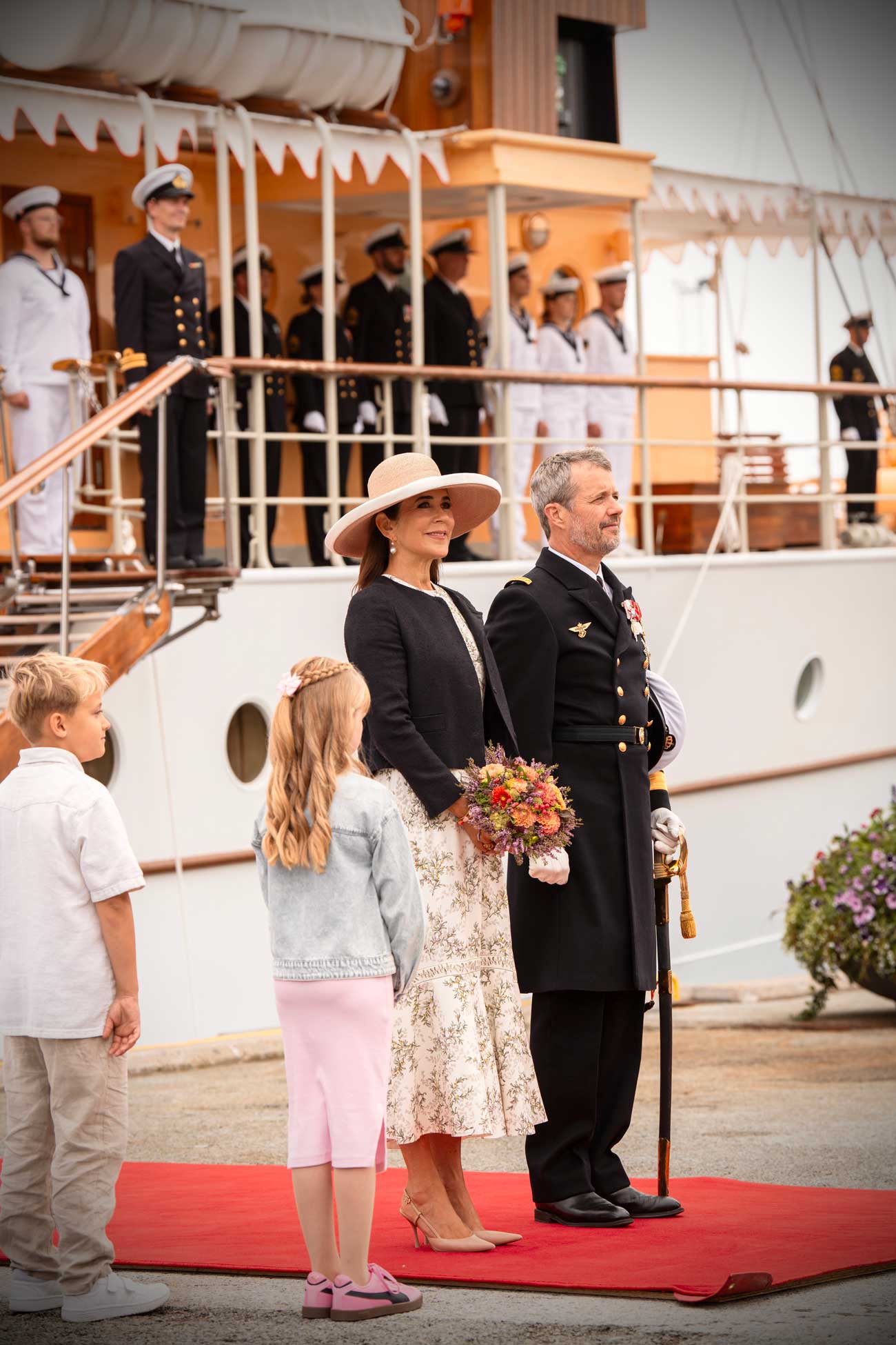 Le roi Frederik X et la reine Mary à Thisted au deuxième jour de leur croisière dans le nord du ...