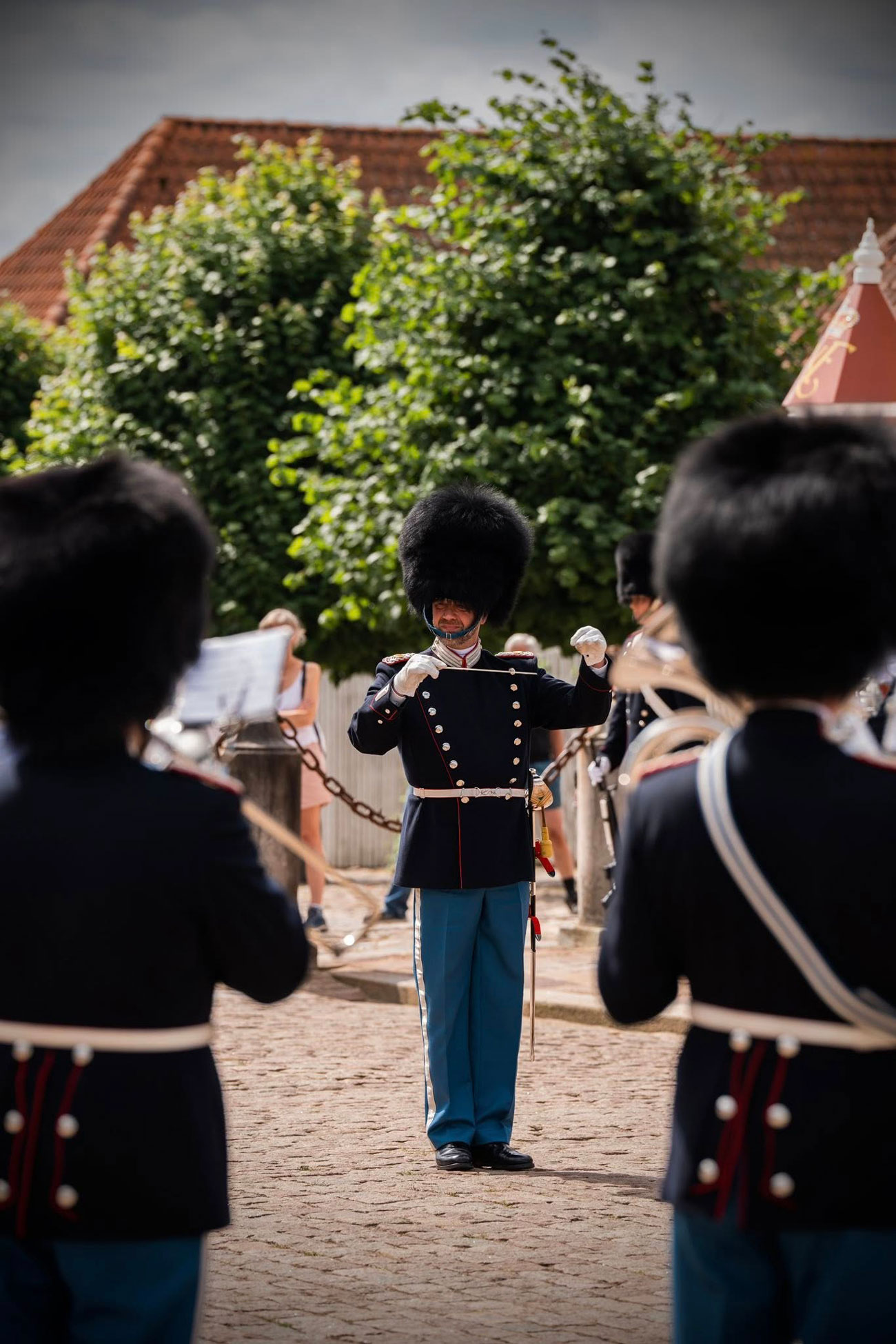 Le roi Frederik X assiste à la relève de la garde au château de ...
