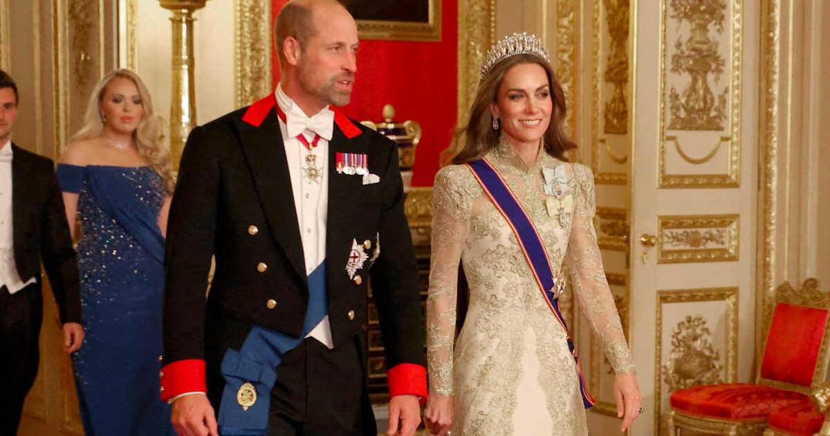 Die Prinzessin von Wales glänzte beim Staatsbankett zu Ehren von Donald ...