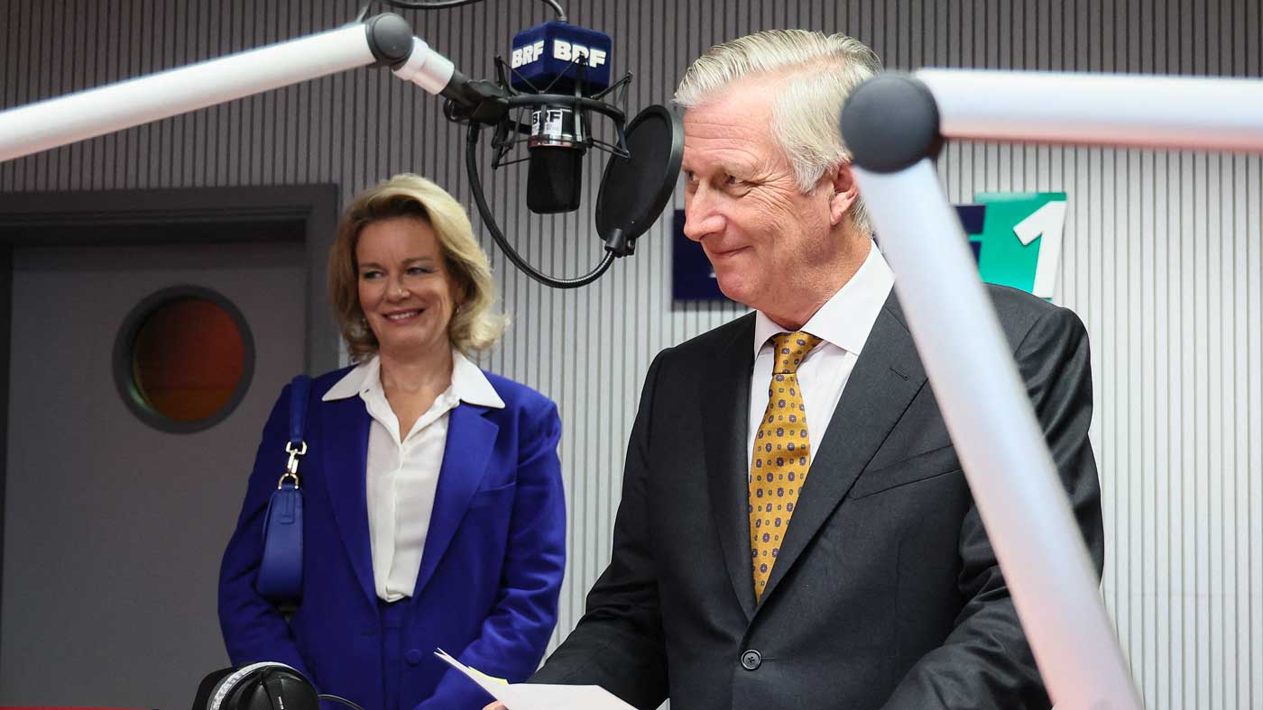König Philippe und Königin Mathilde besuchen die Studios der BRF