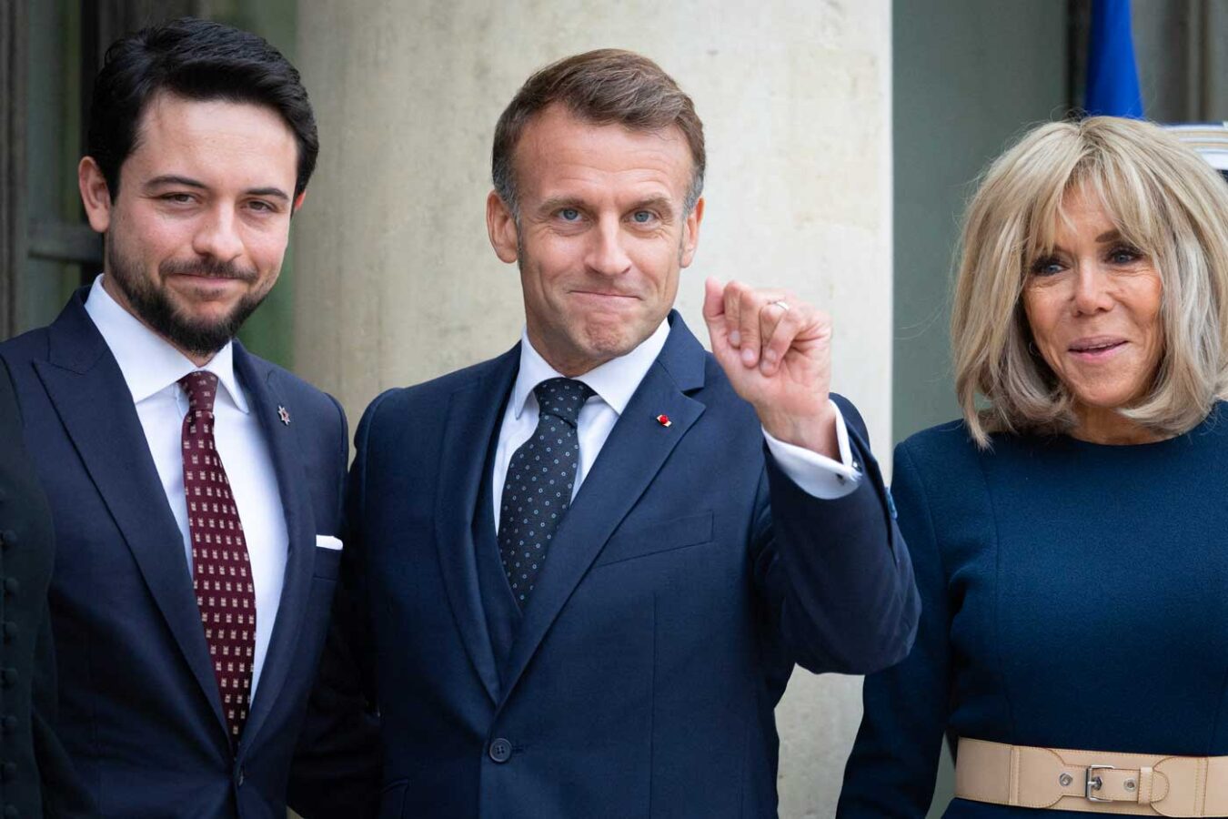 Emmanuel et Brigitte Macron invitent le prince héritier Hussein et la ...