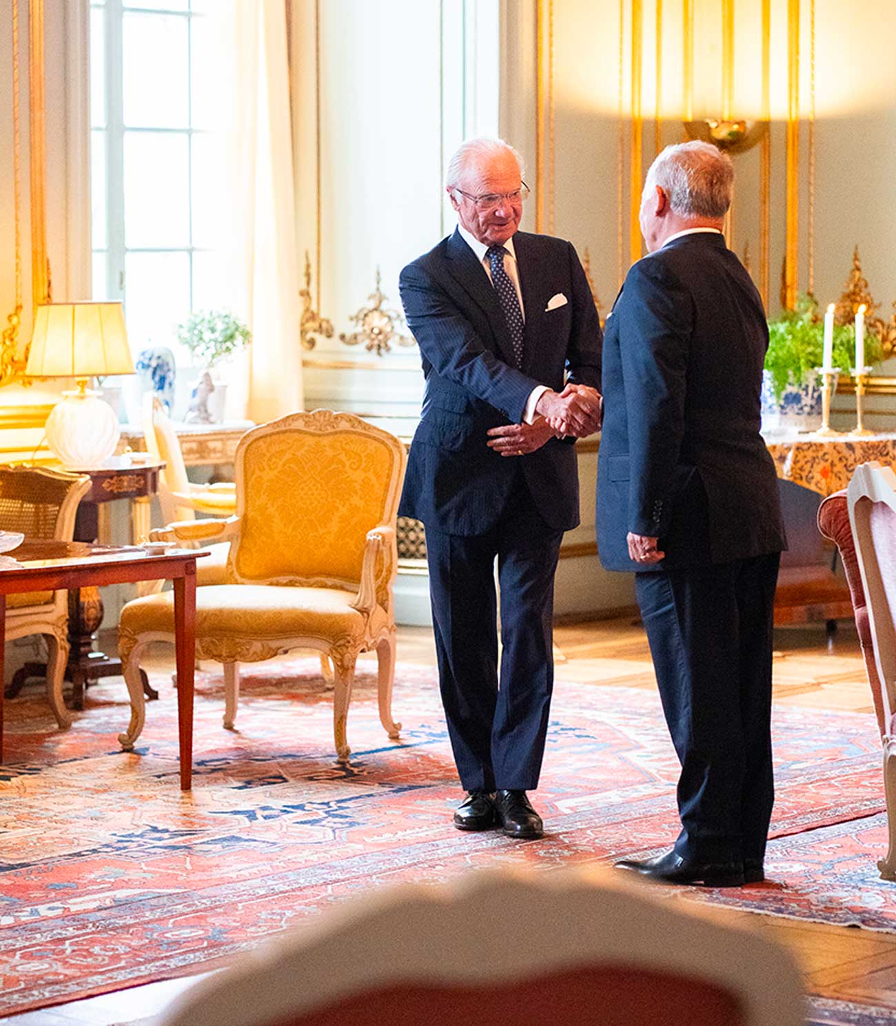 Le roi et la reine de Suède accueillent le roi Abdallah II de Jordanie ...