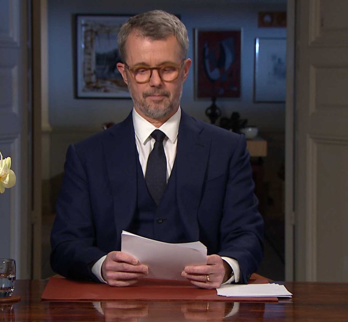 Le roi Frederik X prononce en direct son deuxième discours de Nouvel An