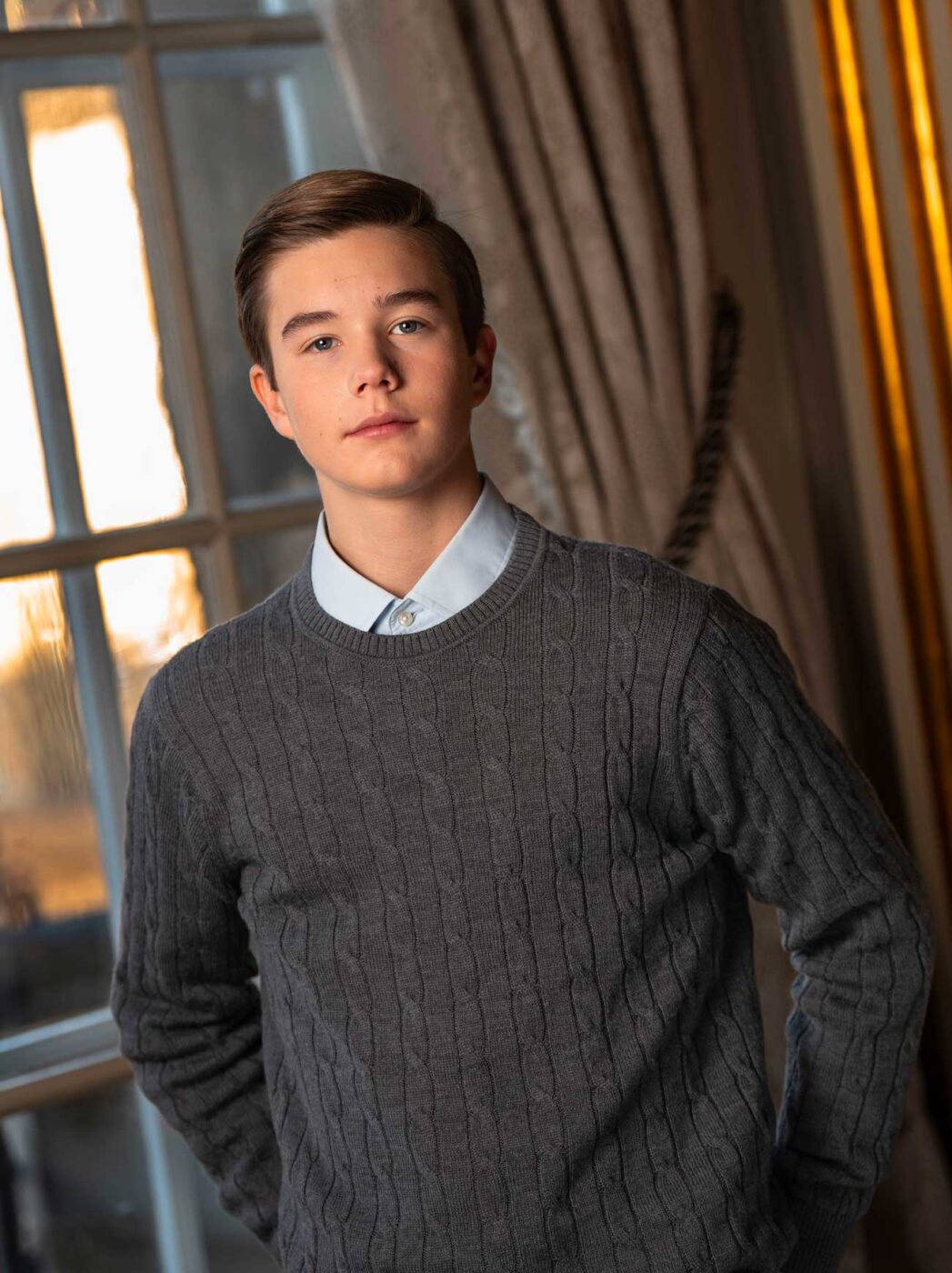 Le prince Vincent et la princesse Josephine posent sur les toits d ...