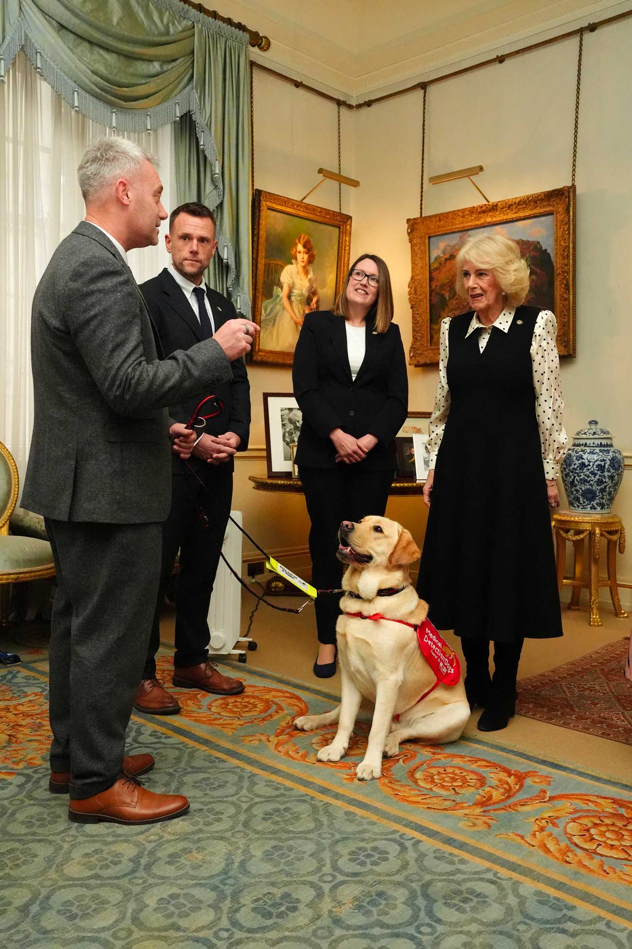 La reine Camilla accueille un chien détecteur de maladies à Clarence House