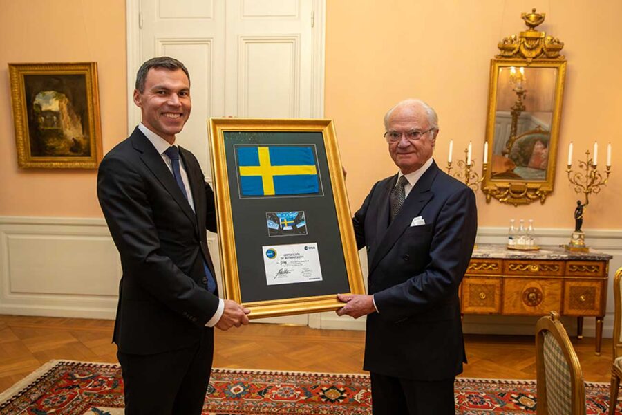 Le roi Carl XVI Gustaf rencontre et distingue l'astronaute Marcus Wandt